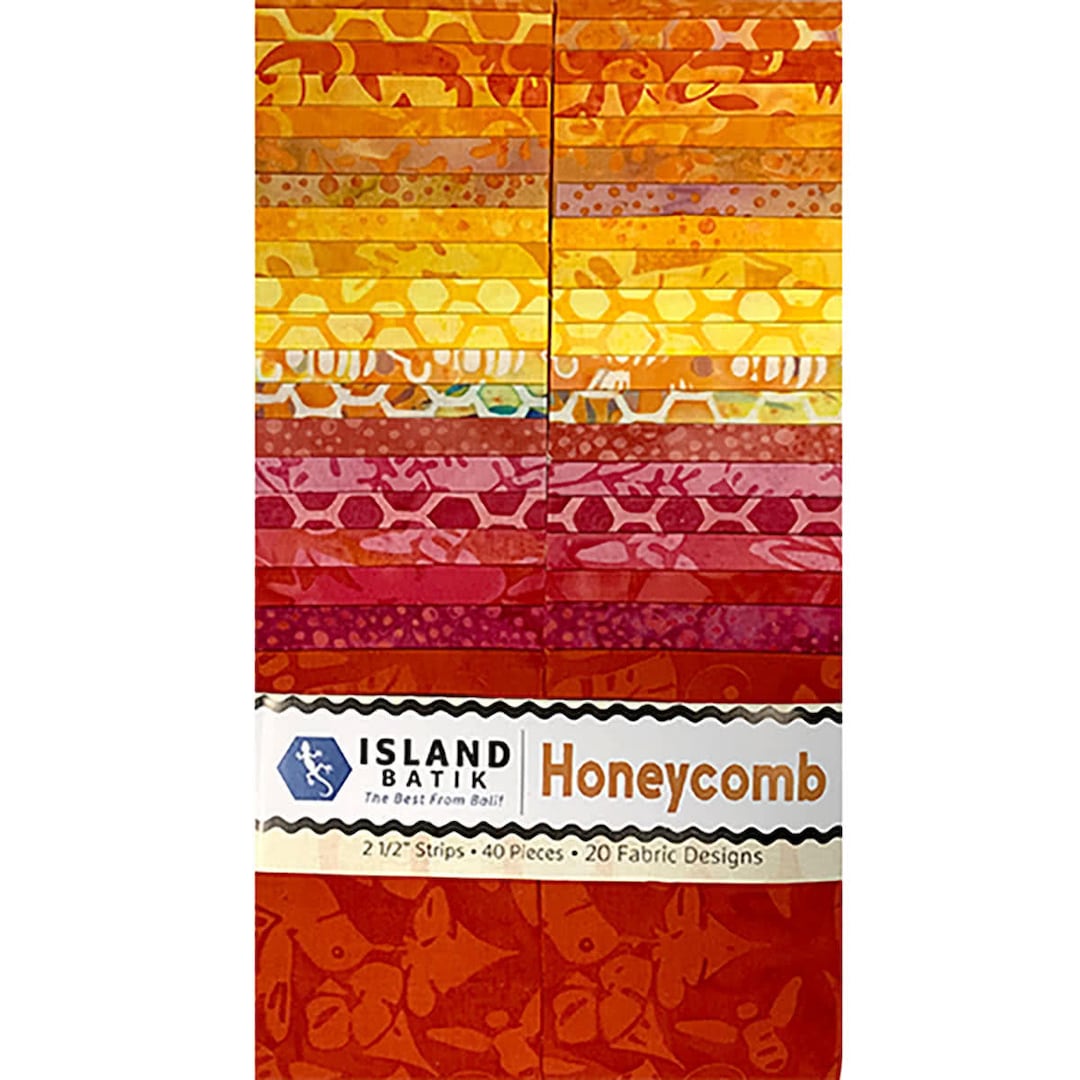 Batik Fabric 2.5 Inch Strips, Island Batik Strips Honeycomb, Batik ...