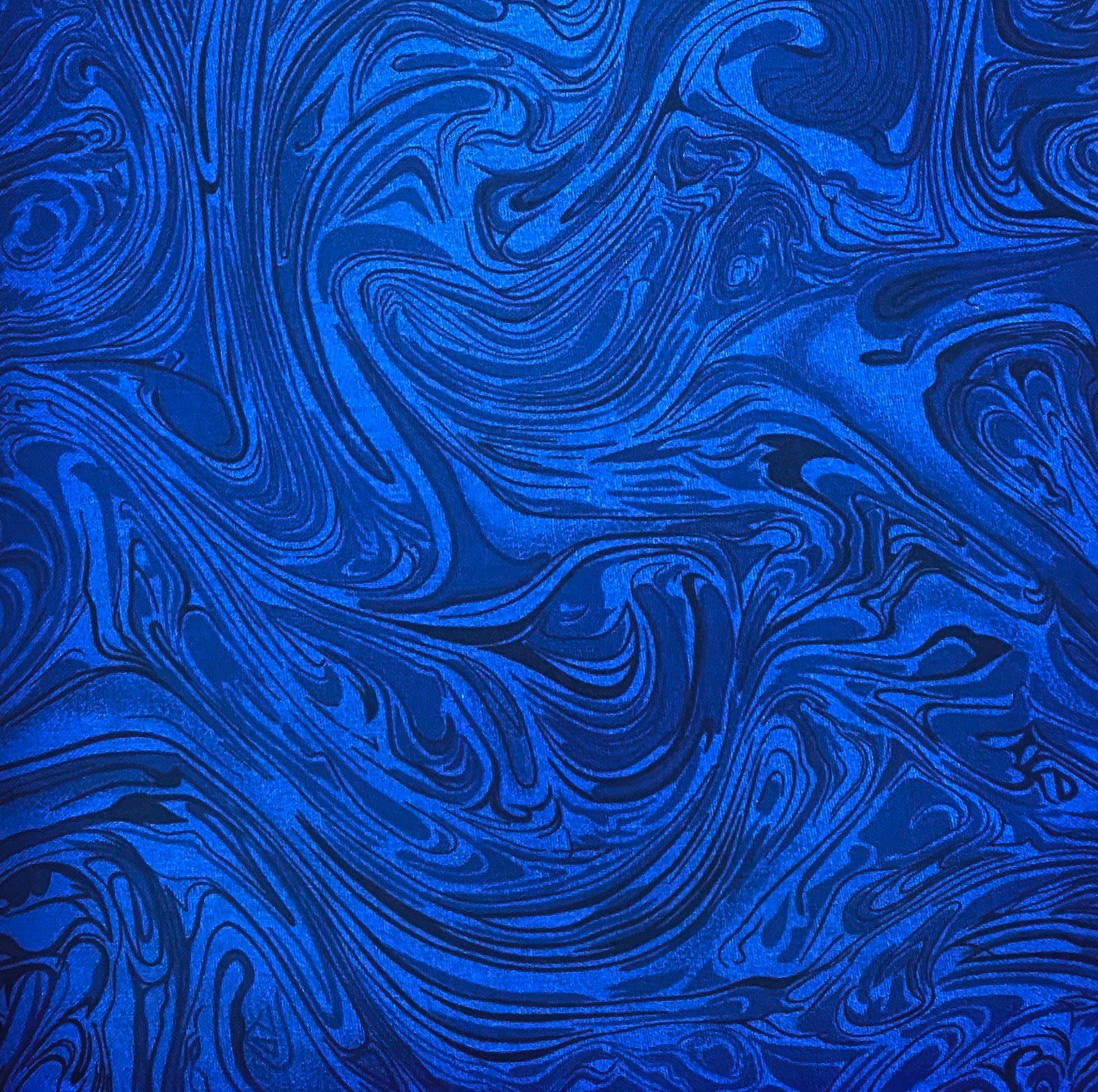 Royal Blue Fabric by the Yard Royal Blue Swirl Fabric by the - Etsy