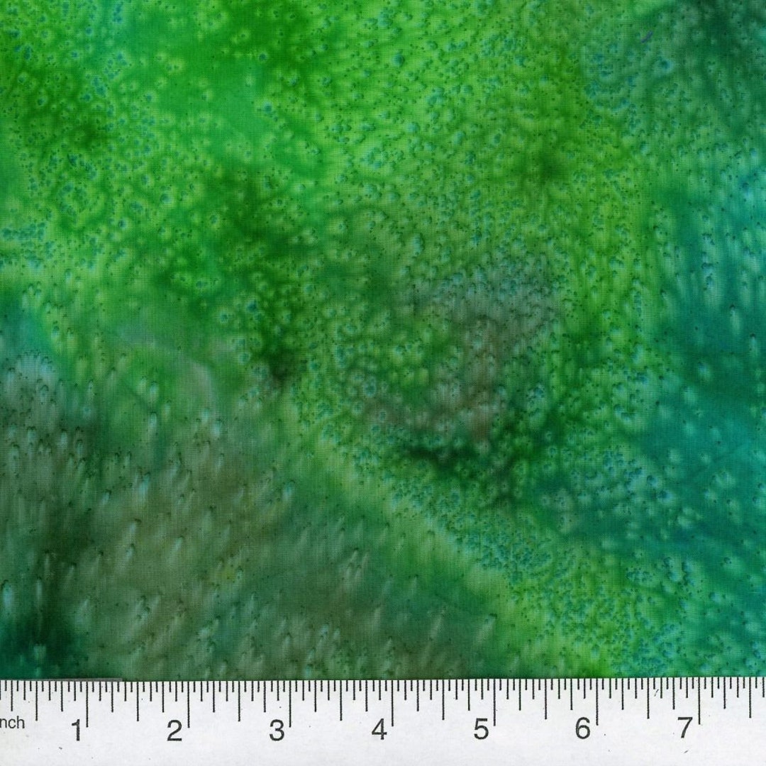 SALE Green Tie Dye Print Fabric Remnant 27 Inches, Green Fabric, Dark ...