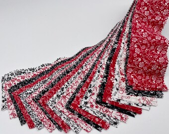 Red Jelly Roll Fabric - Etsy