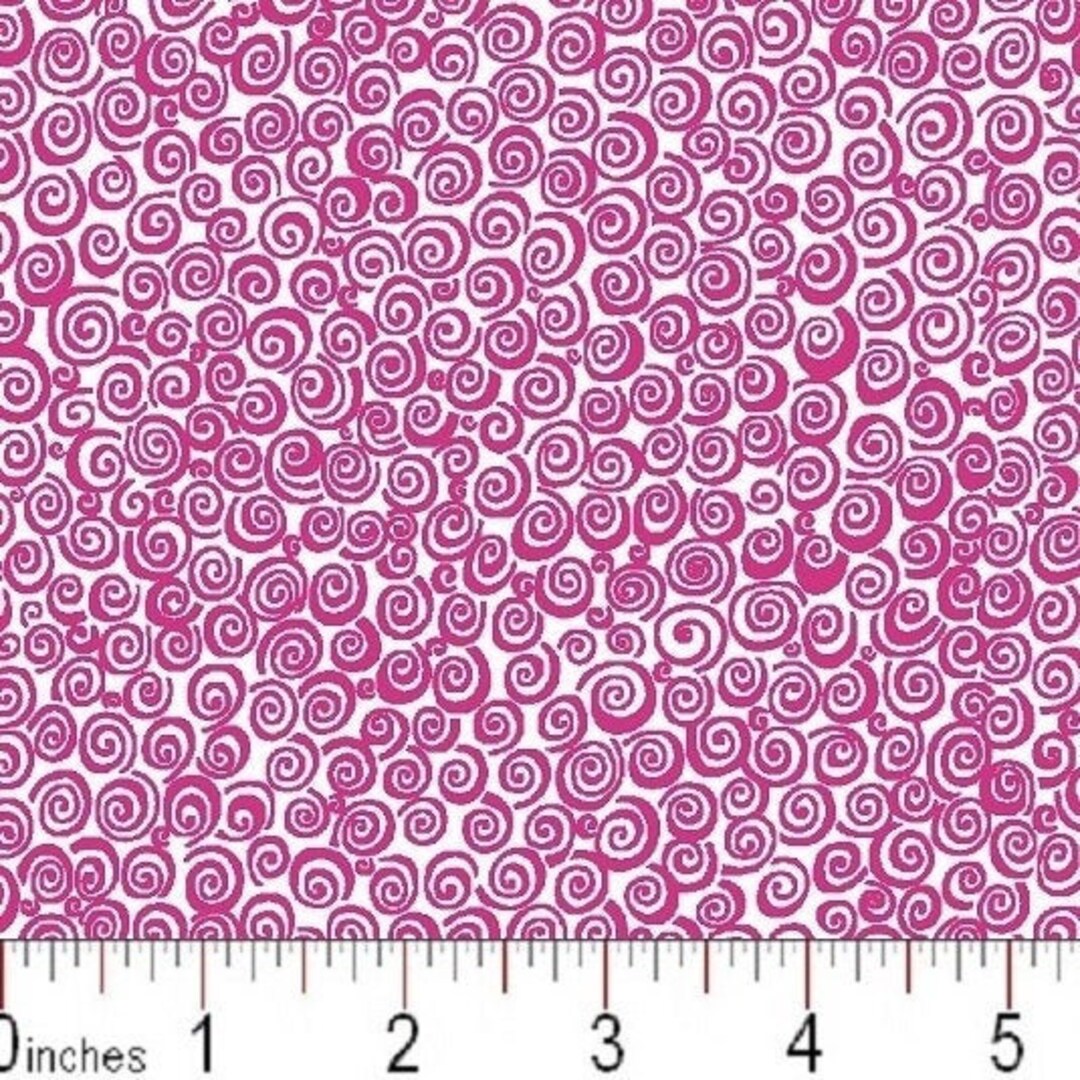 Pink Fabric by the Yard, Pink Swirl Fabric, Bright Pink Fabric, Pink ...