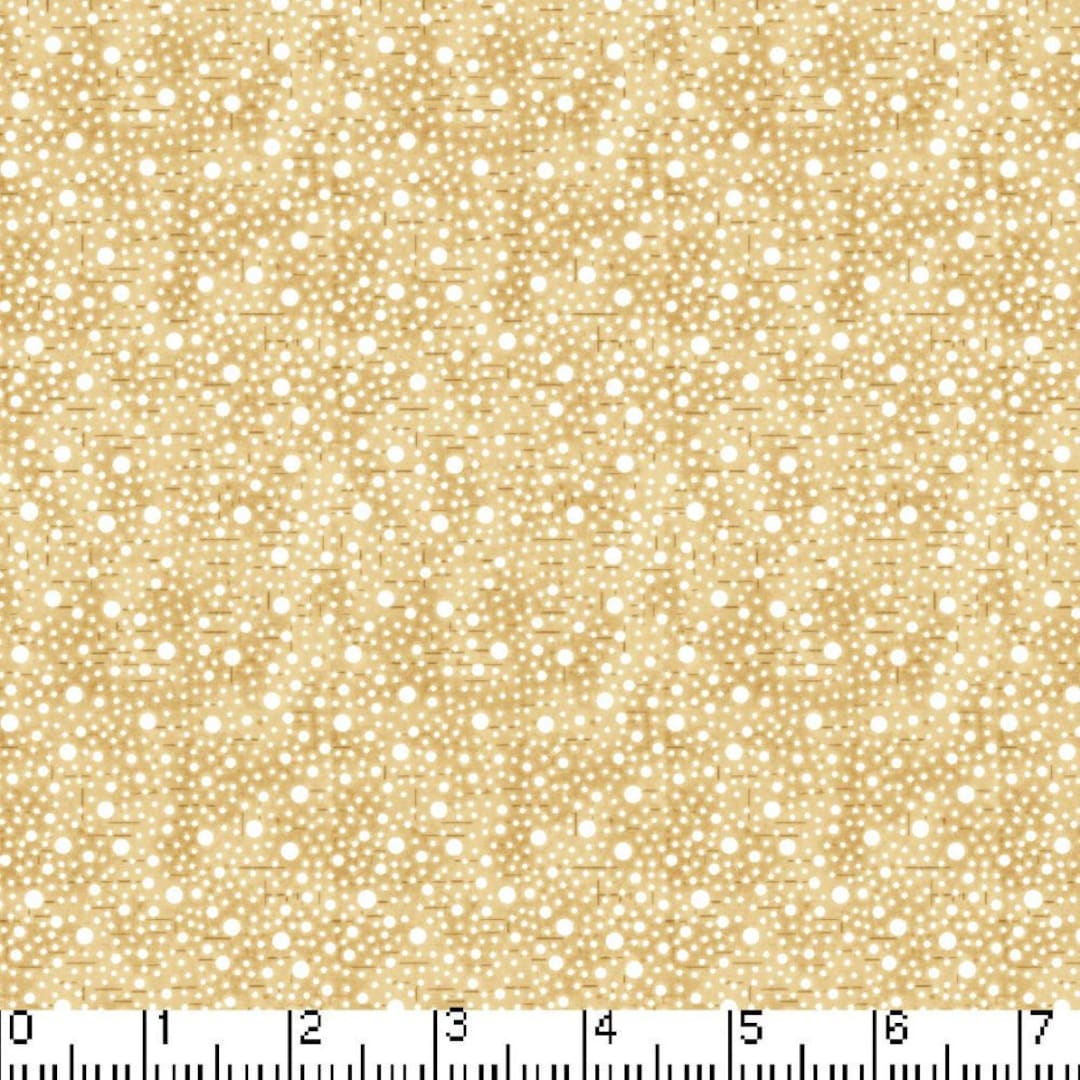 Tan Fabric by the Yard, Tan Dots Fabric, Tan Polka Dots Fabric, Camel ...