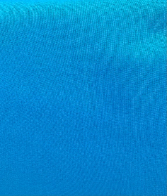 Turquoise Fabric by the Yard Solid Blue Cotton Fabric Solid | Etsy