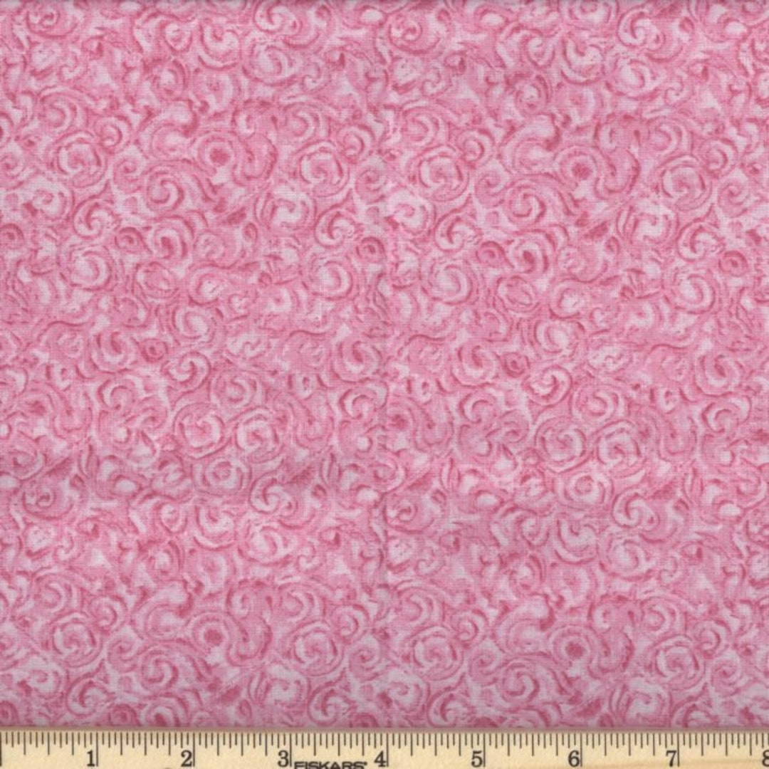 Pink Fabric by the Yard, Pink Fabric, Pink Swirl Fabric, Light Pink ...