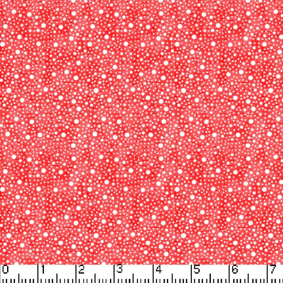 Red Fabric by the Yard, Red Dots Fabric, Red Polka Dots Fabric, Red ...