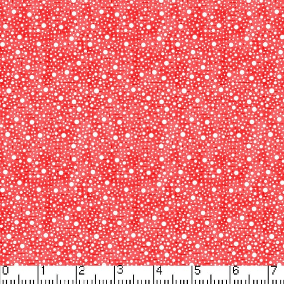 Red Fabric by the Yard Red Dots Fabric Red Polka Dots | Etsy
