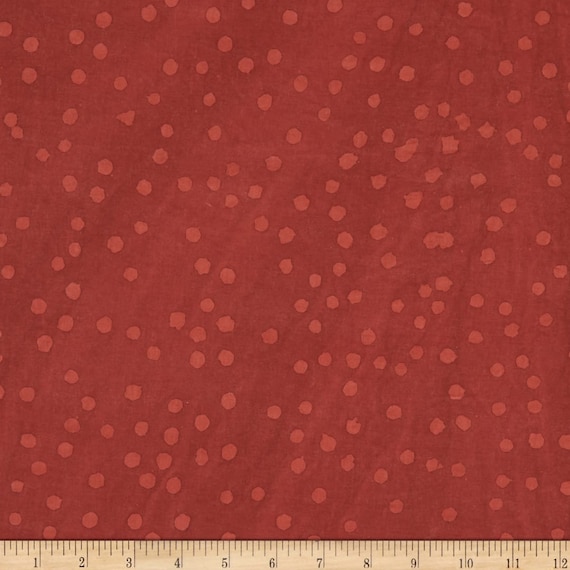 Rust Red Fabric by the Yard Red Dapple Dots by Marcus - Etsy