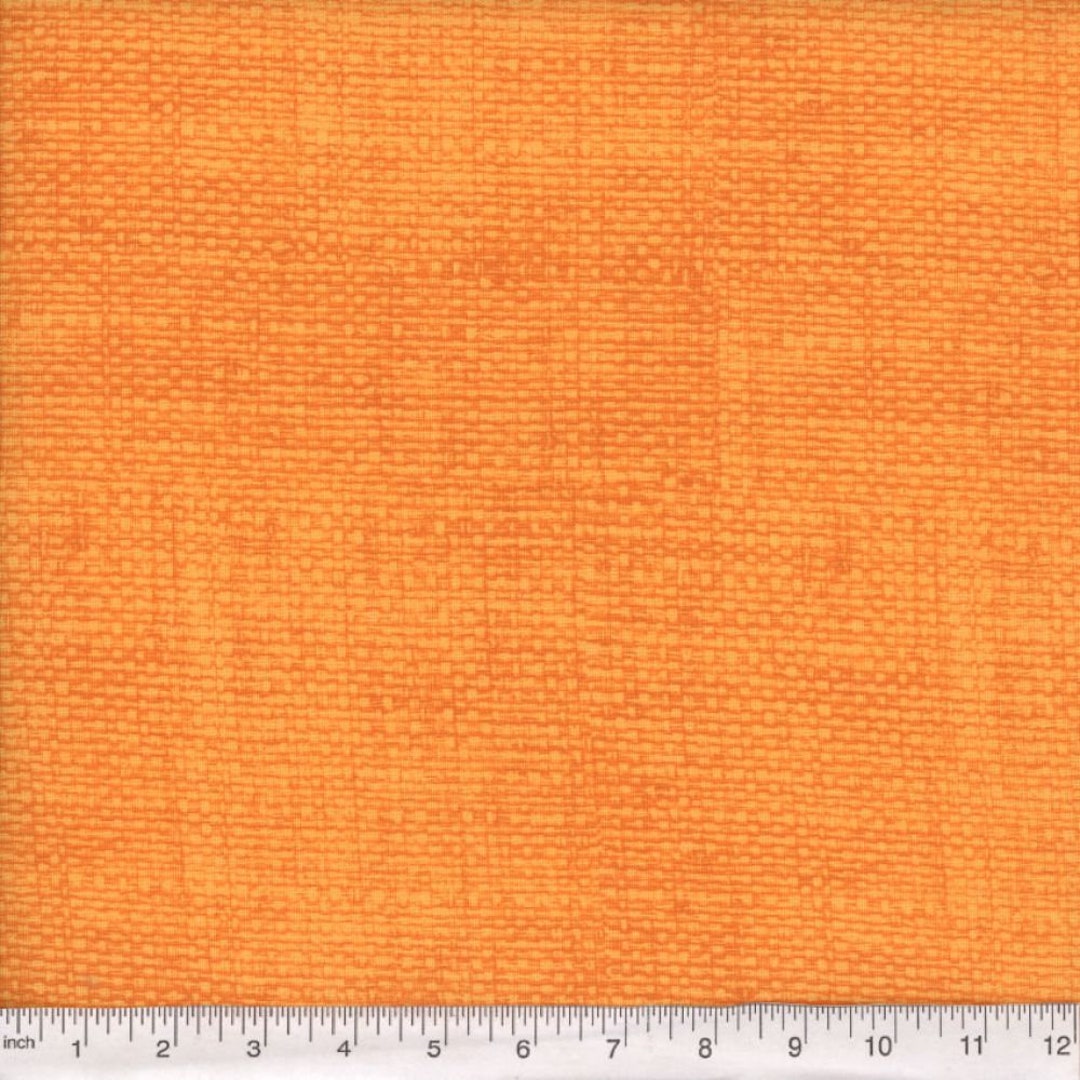 Orange Burlap LOOK Cotton Fabric by the Yard, Orange Cotton Fabric ...