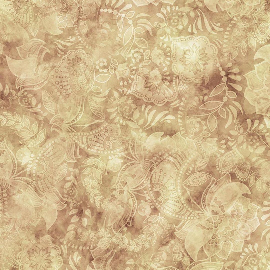 Tan Fabric by the Yard Fairy Tale Fabric Line Digitally Printed Cotton ...