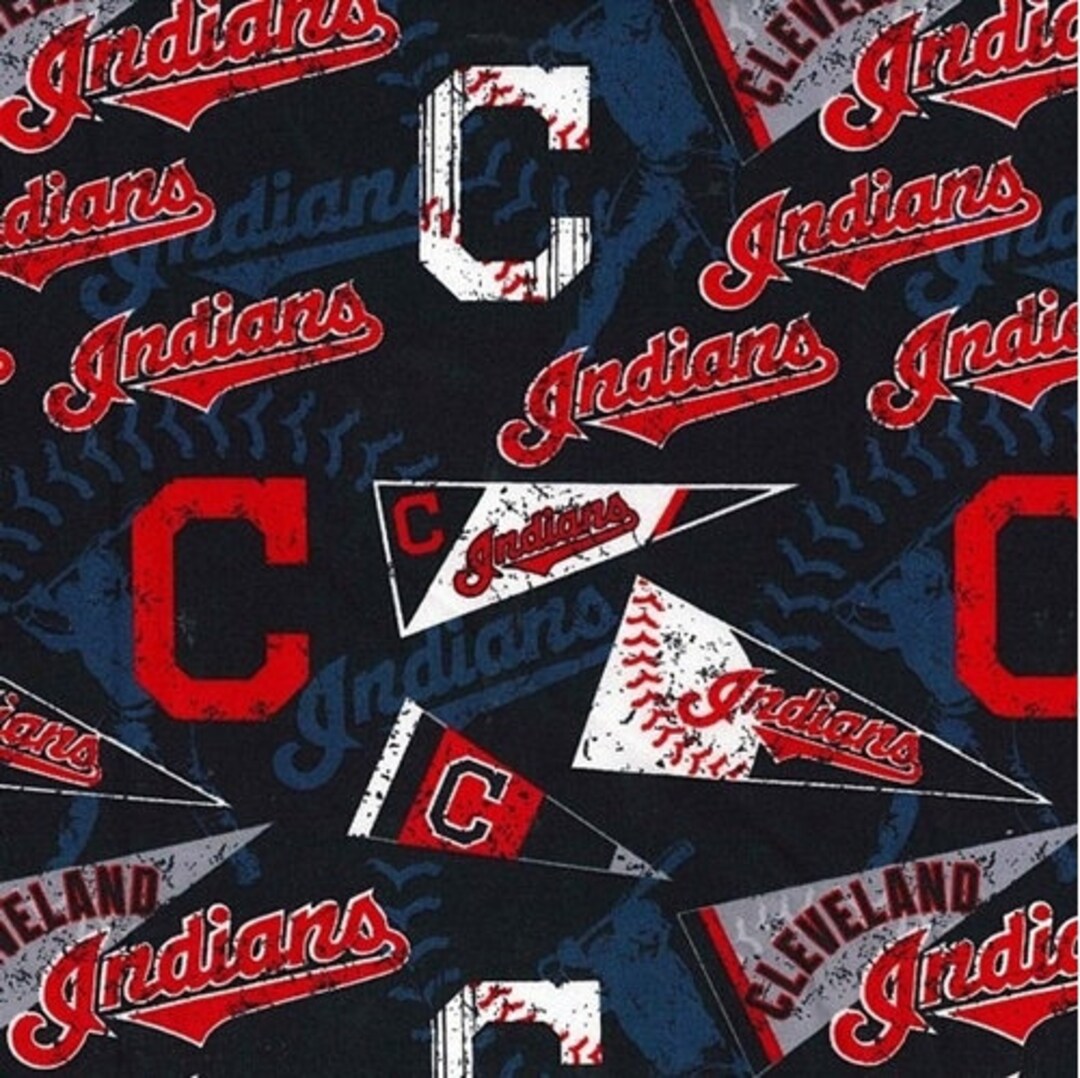 Cleveland Indians Fabric by the Yard Licensed Baseball - Etsy