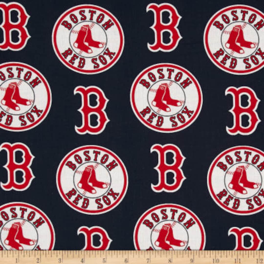 Boston Red Sox Fabric by the Yard, Cotton Boston Red Sox Fabric ...