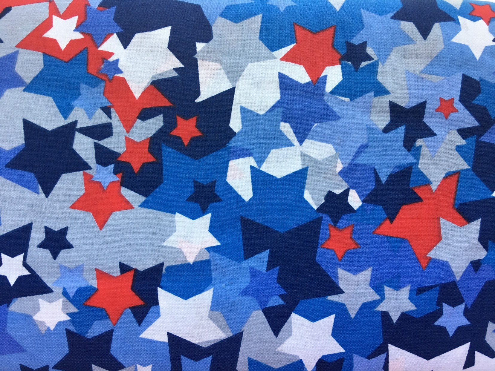 Patriotic fabric by the yard blue stars fabric red white and | Etsy