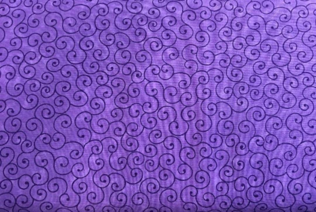 Purple Fabric by the Yard, Purple Swirl Fabric by the Yard, Purple ...
