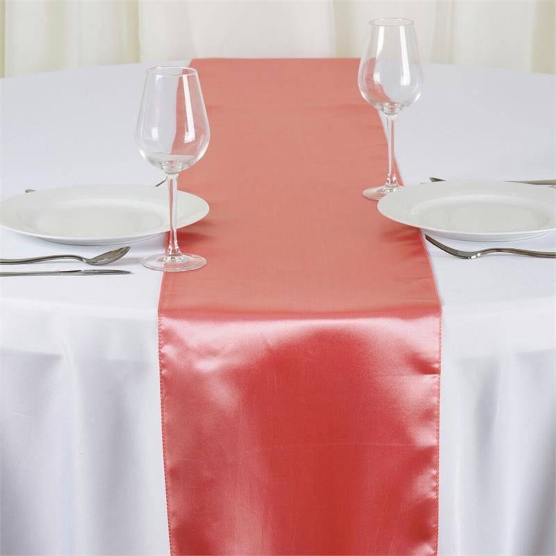 Rose Gold Satin Table Runner Wedding Table Runner 12X108 - Etsy