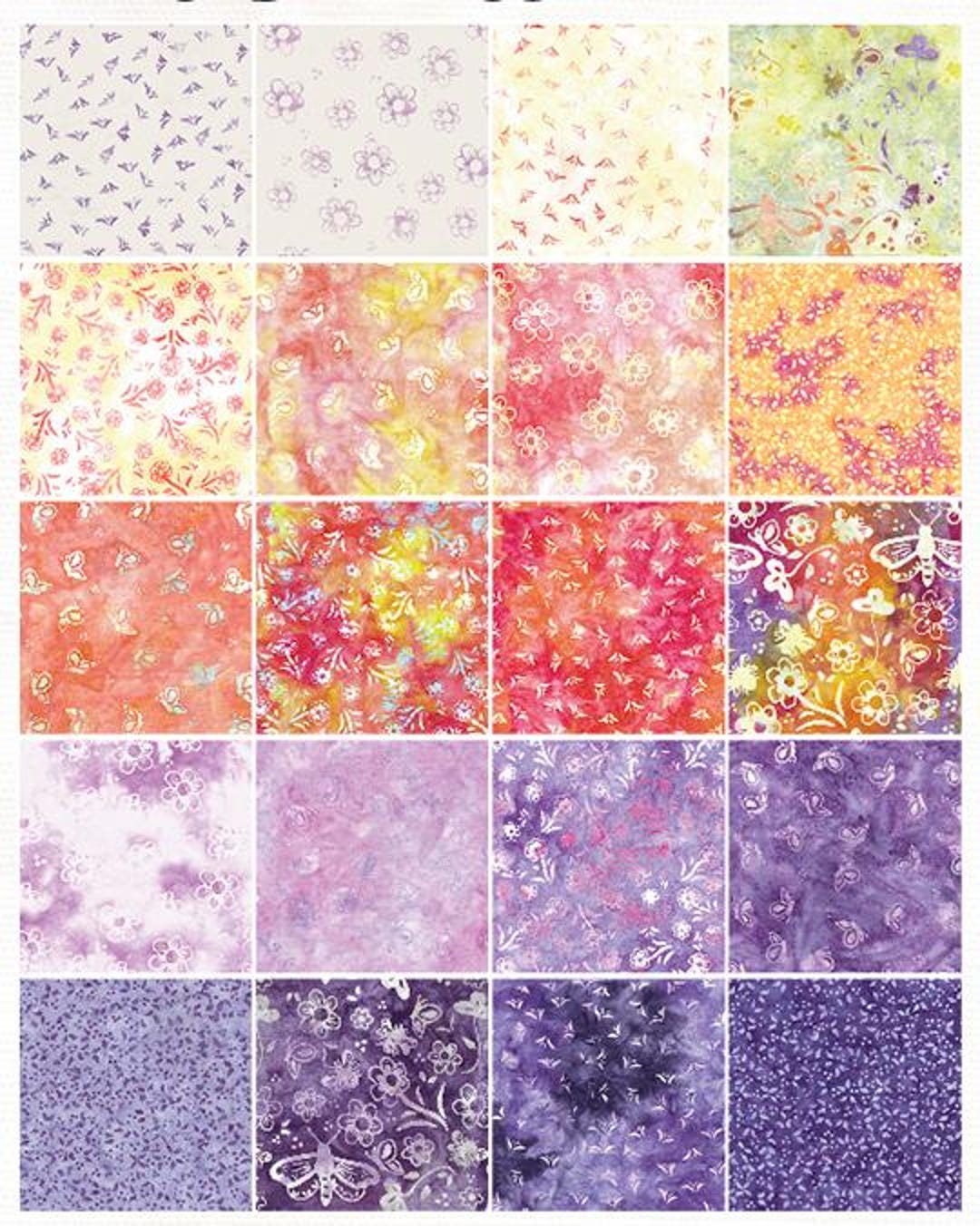 Batik Fabric 2.5 Inch Strips, Island Batik Strips Winged Things, Batik ...