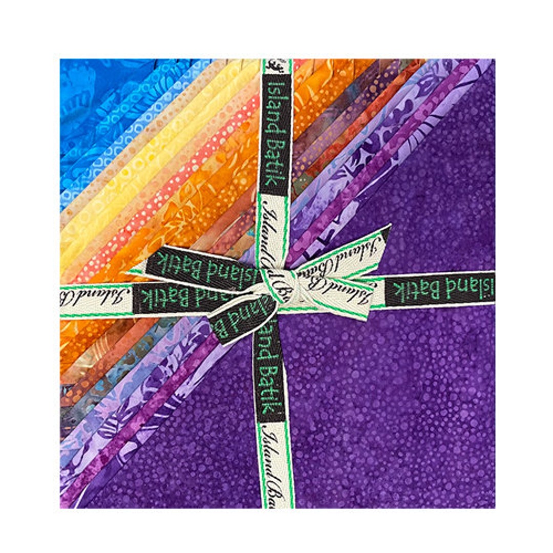 Batik Fabric 10 Inch Squares by Island Batik Imperial Mums, Precut ...