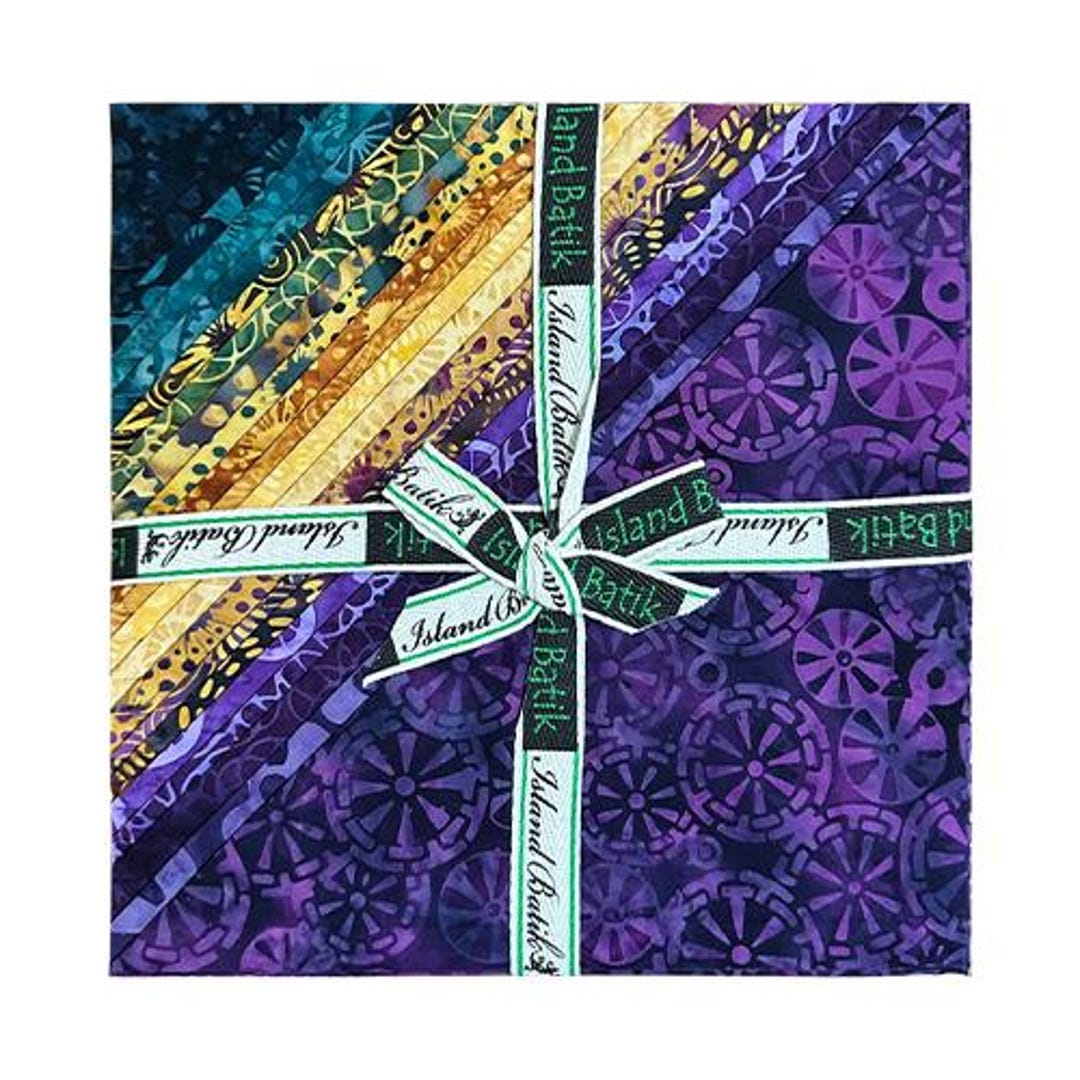 Batik Fabric 10 Inch Squares, Local Motion Island Batik Squares, Precut ...