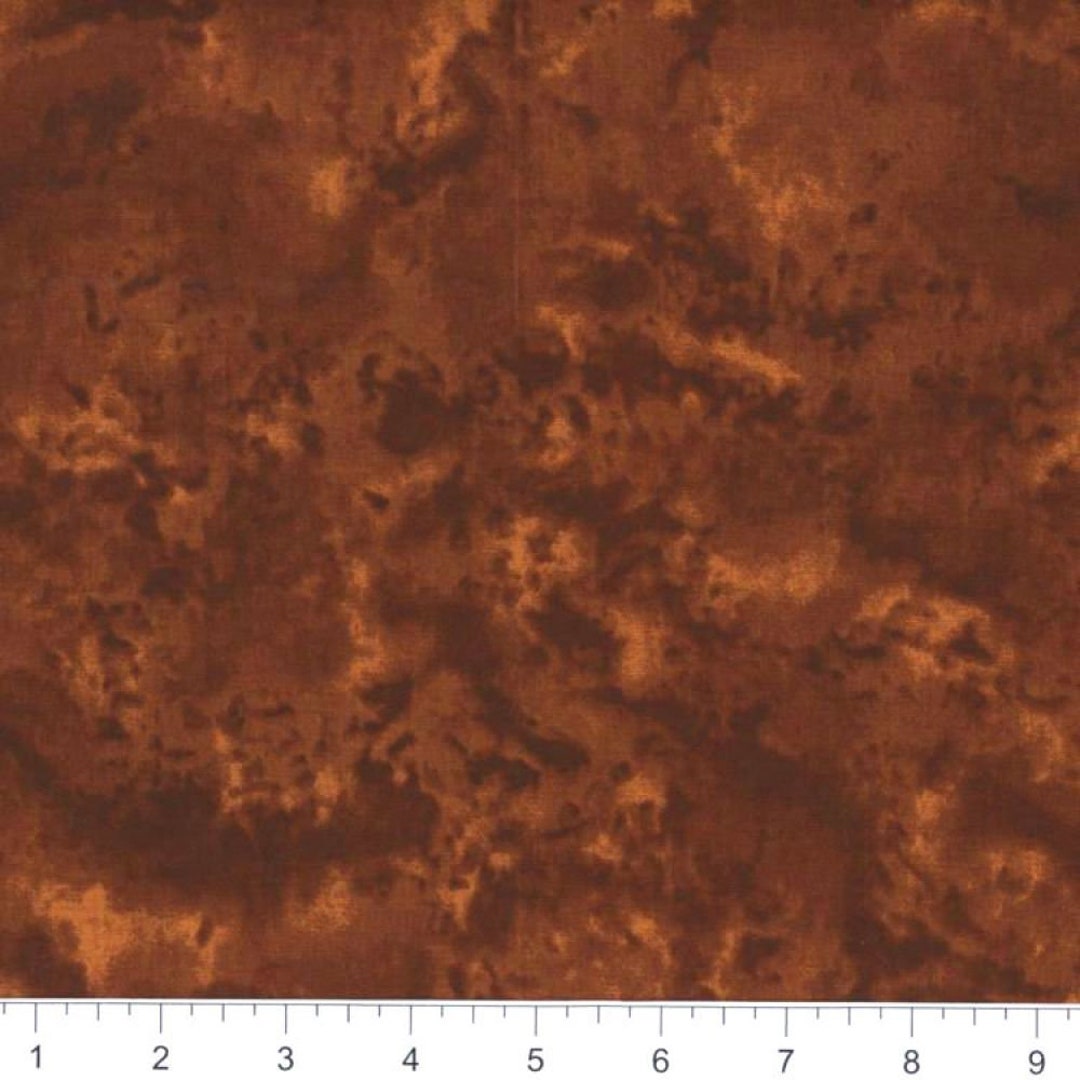 Rust Brown Fabric by the Yard, Rust Marble Fabric, Rust Fabric, Rust ...