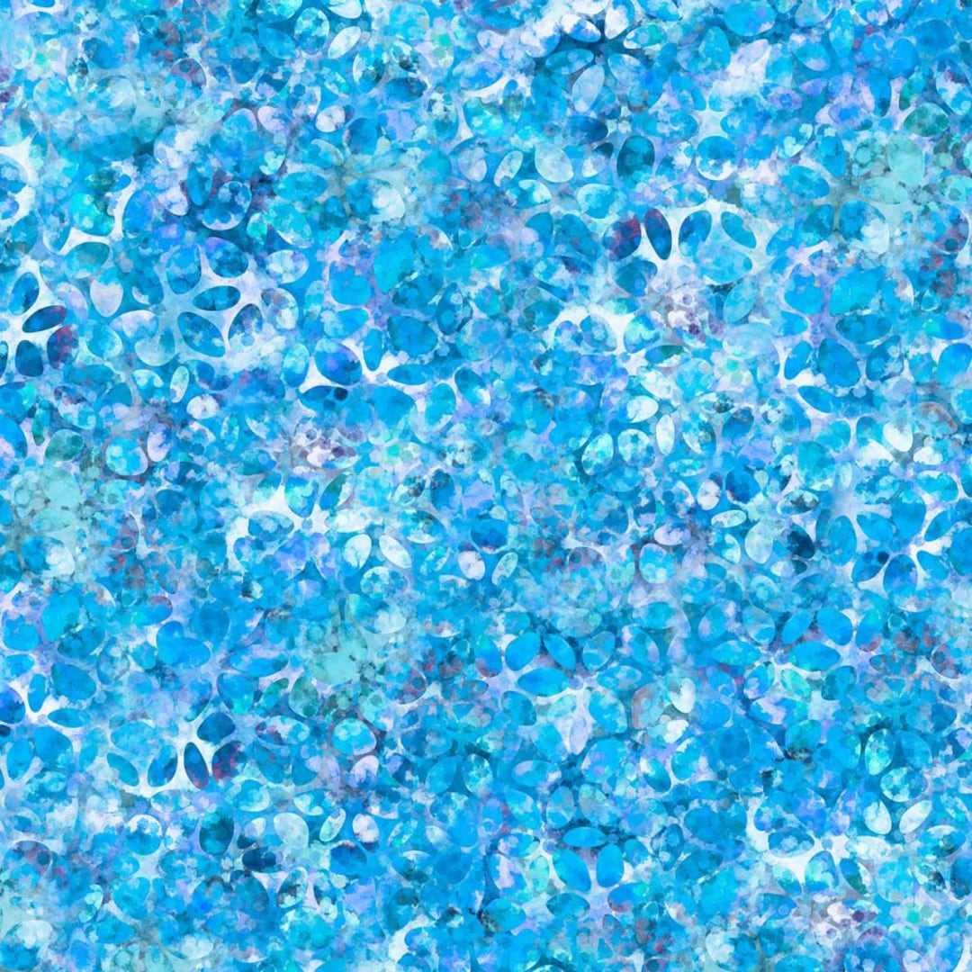Blue Fabric by the Yard Kaleidoscope Fabric Line Digitally Printed ...