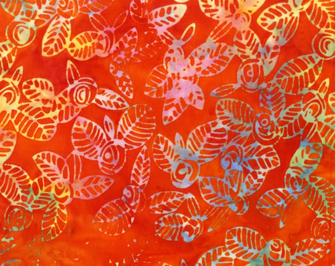 Orange Batik Fabric by Tonga for Timeless Treasures, Tango Tonga Batik ...