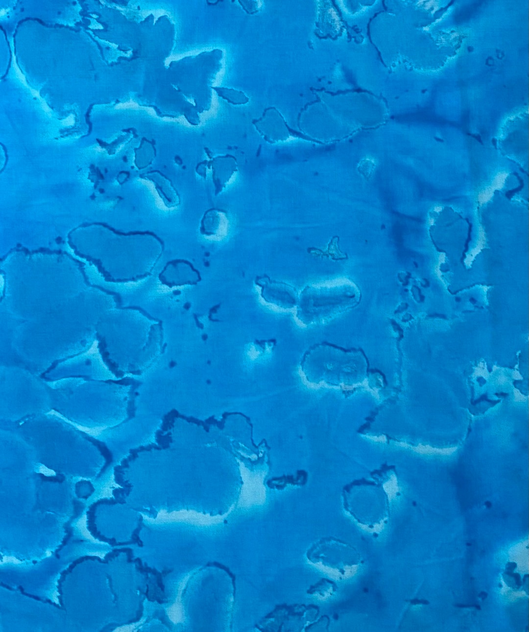 Blue Fabric by the Yard, Blue Tie Dye Print Fabric, Water Fabric, Blue ...