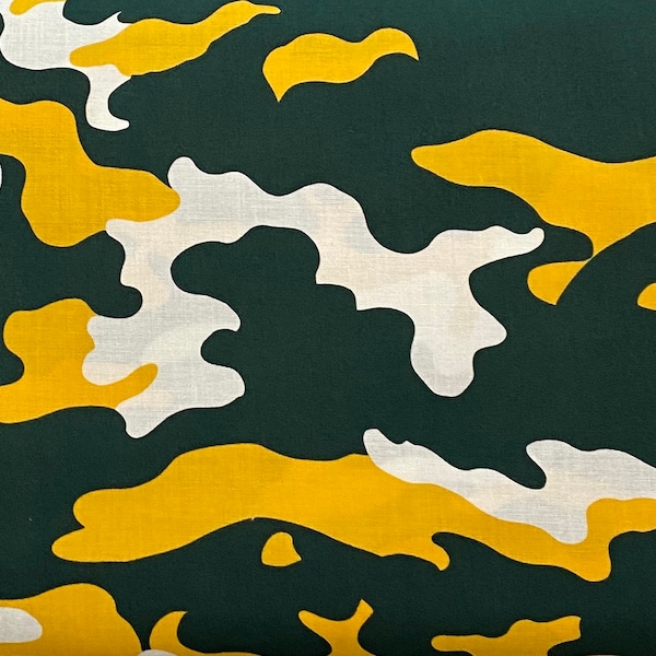 Yellow Camo Fabric - Etsy