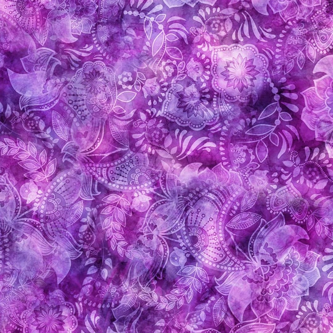 Purple Fabric by the Yard Fairy Tale Fabric Line Digitally Printed ...