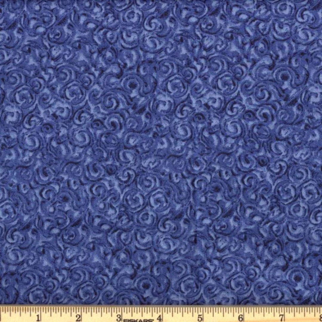 Navy Fabric by the Yard, Navy Swirl Fabric by the Yard, Navy Blue ...