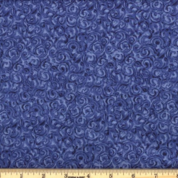 Blue Swirl Fabric - Etsy