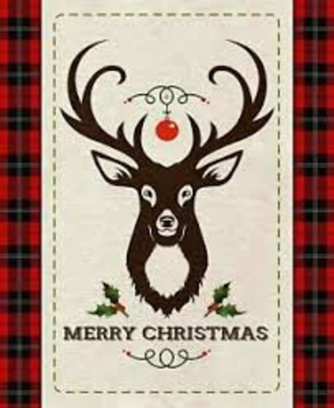 Christmas Fabric Panel, Merry Deer Fabric Panel by Springs Creative ...