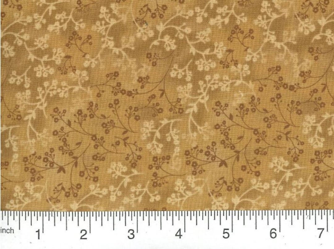 Brown Fabric by the Yard, Chocolate Brown Fabric, Brown Floral Fabric ...