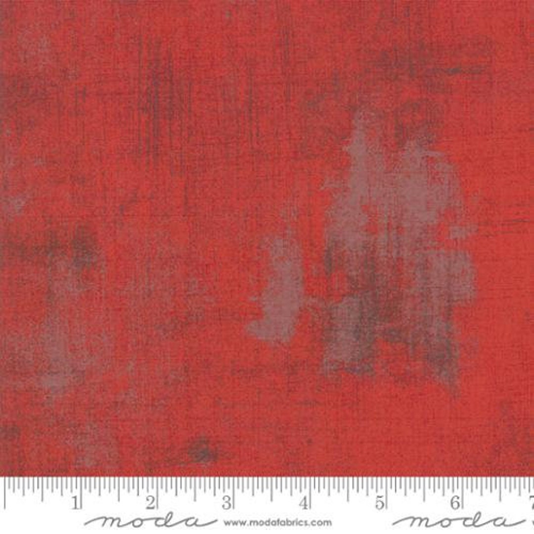 Red Grunge Cotton Fabric by the Yard Moda Grunge Red 30150 151, #24069 ...