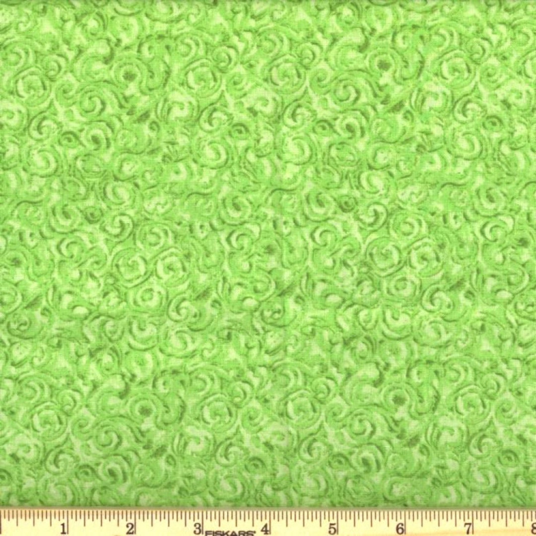 Lime Green Swirl Cotton Fabric by the Yard Twister Line, #20508 - Etsy