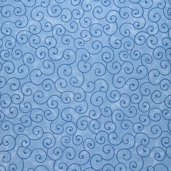 Blue Swirl Fabric - Etsy