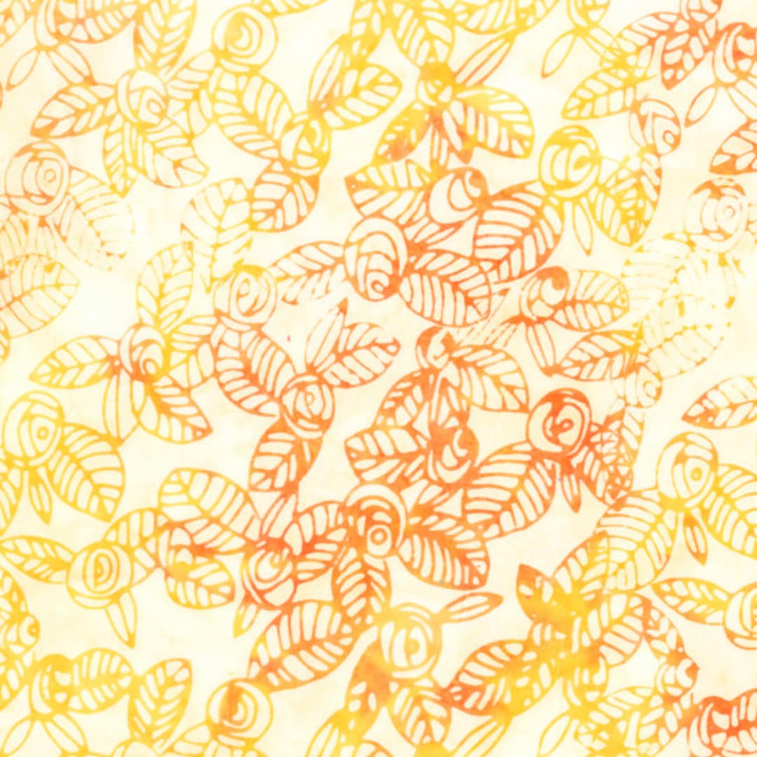 Yellow Batik by the Yard From Anthology Batiks, Mellow Batik, Yellow ...