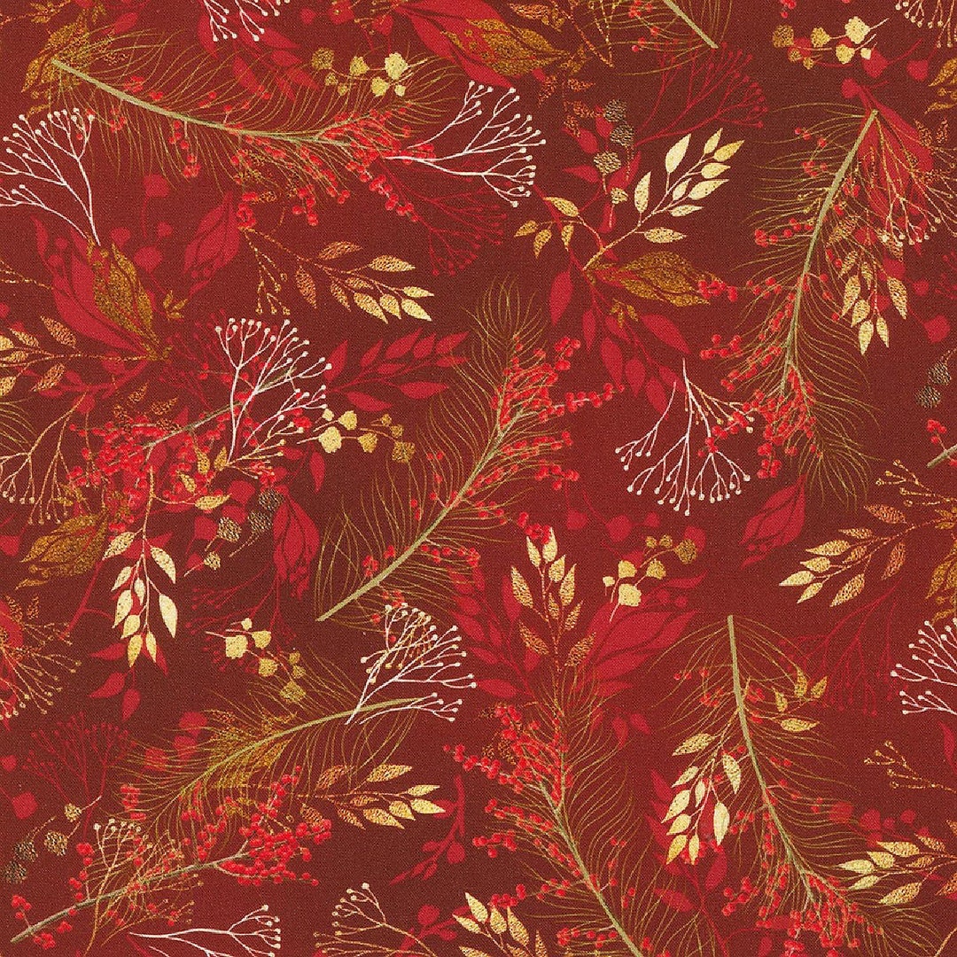 Crimson Red Fabric by the Yard by Robert Kaufman Festive Beauty, Red ...