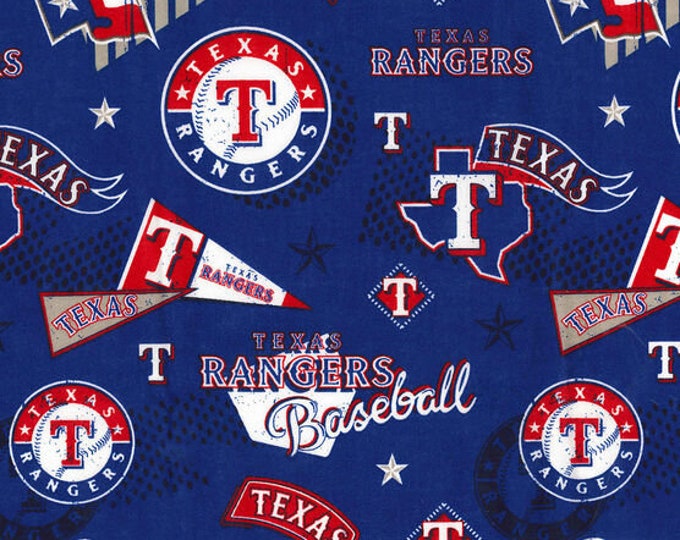 Texas Rangers Fabric by the Yard, Licensed Baseball Fabric, MLB Fabric ...