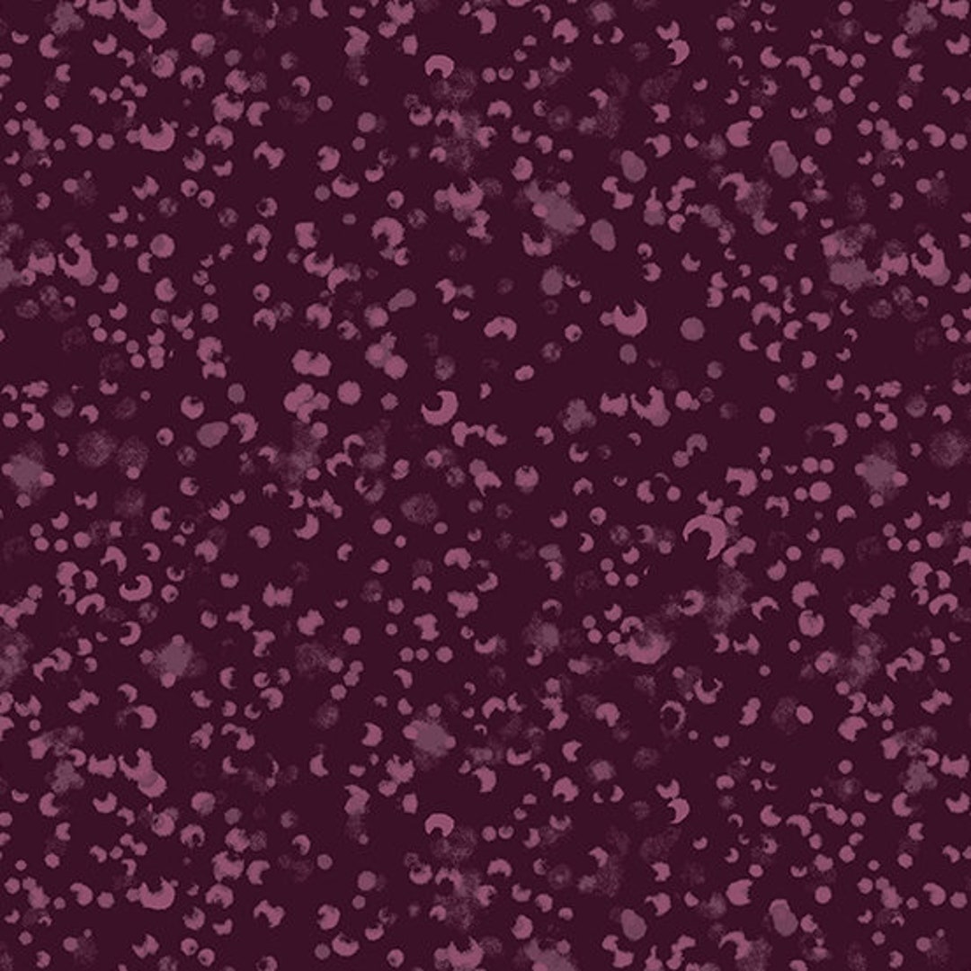 Burgundy Splatter Fabric by the Yard From Andover Fabrics Dottir by Eye ...