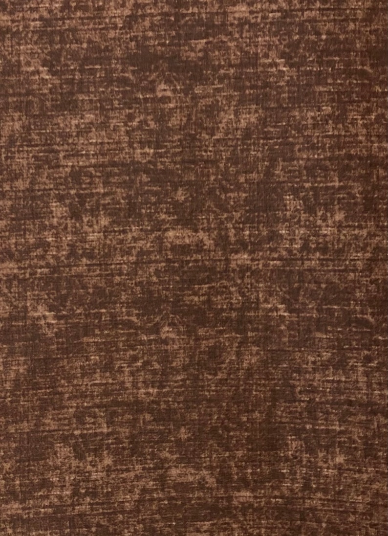 Brown Fabric by the Yard, Brown Cotton Fabric, Brown Crosshatch Fabric ...