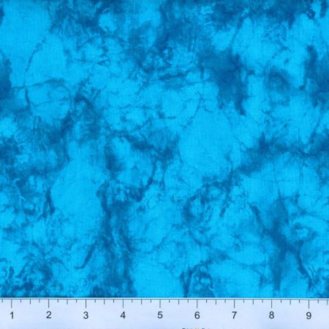 Turquoise Fabric by the Yard, Blue Marble Fabric, Turquoise Marble ...