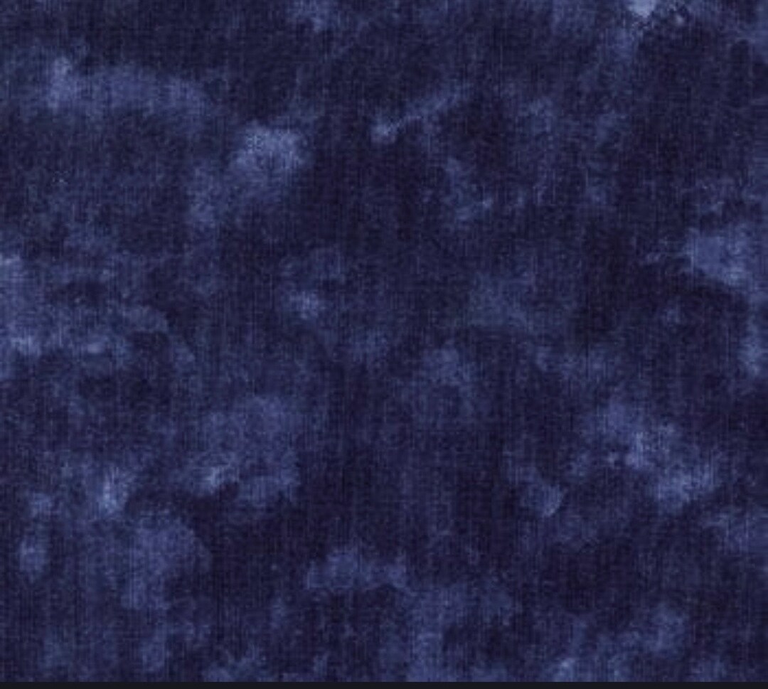 Navy Blue Fabric by the Yard by Moda Marbles 6853, Navy Cotton, Navy ...