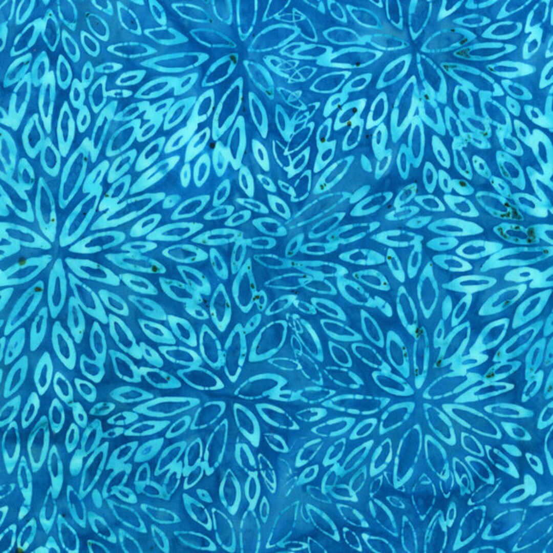 Blue Batik by the Yard From Anthology Batiks, Rain Blue Batik, Rain ...