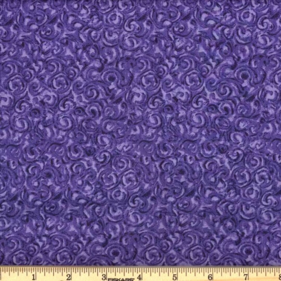 Purple Fabric by the Yard, Purple Swirl Fabric by the Yard, Purple ...