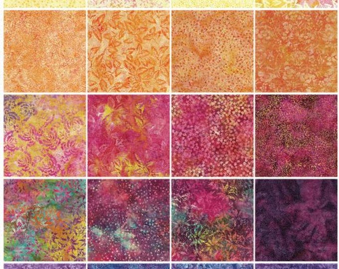 Orange Batik Fabric by Tonga for Timeless Treasures, Tango Tonga Batik ...