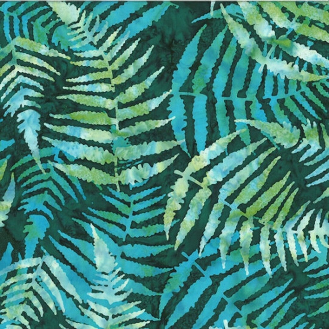 Green Batik Fabric by the Yard by Hoffman Fabrics in Mallard, Green ...