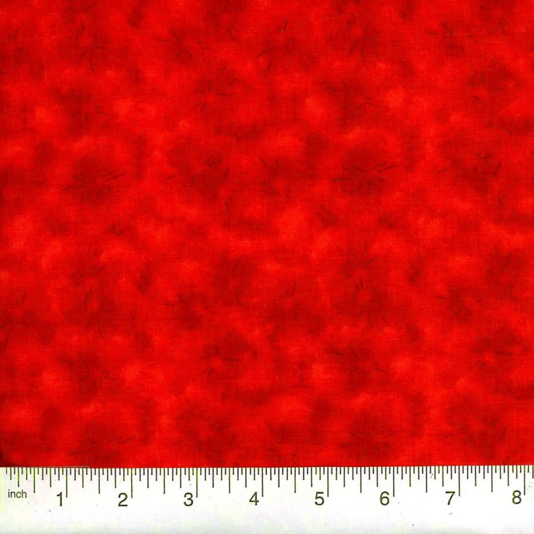 Red Fabric by the Yard, Red Marble Fabric, Red Cotton Fabric, Red ...