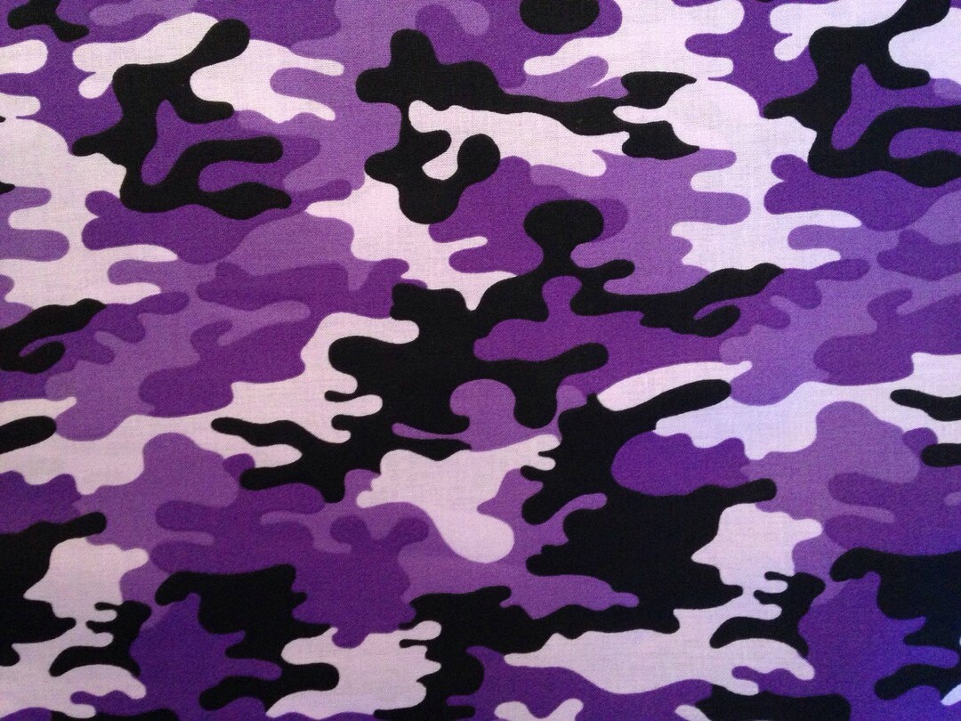 SALE!!! Purple Camo Fabric Remnant 31 Inches, Purple Camo, Purple ...