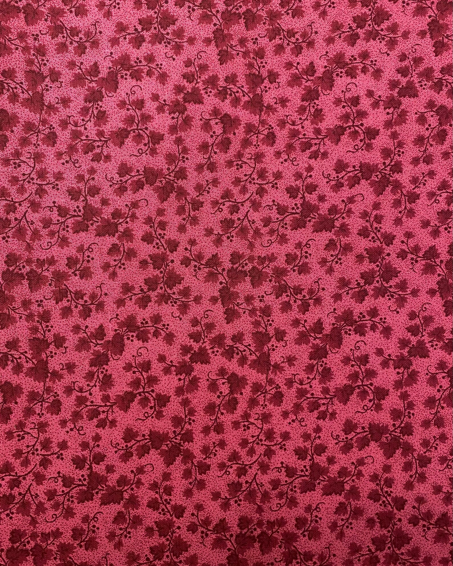 Red fabric by the yard red calico fabric red fabric red | Etsy