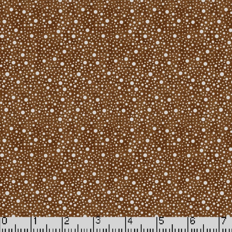 Brown Fabric by the Yard Brown Dots Fabric Brown Polka Dots - Etsy