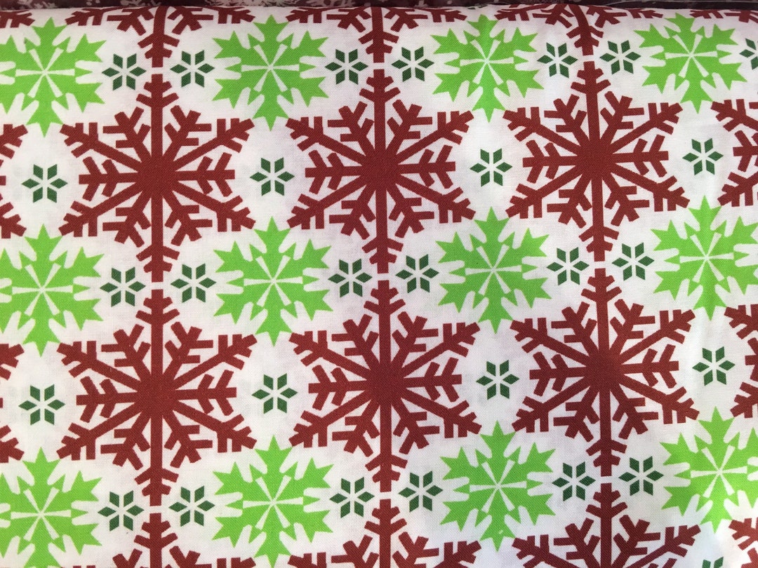 Christmas Snowflake Fabric by the Yard by Springs Creative - Etsy